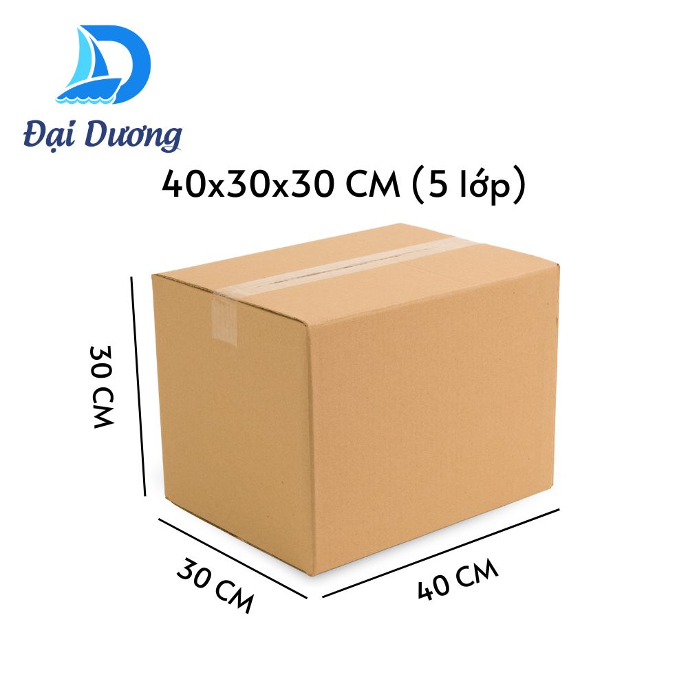Thùng carton 40x40x30 5 lớp - Bao Bì Đại Dương
