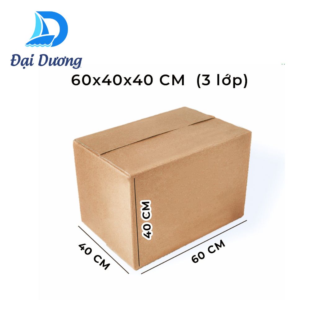 Thùng carton 60x40x40 3 lớp - Bao Bì Đại Dương